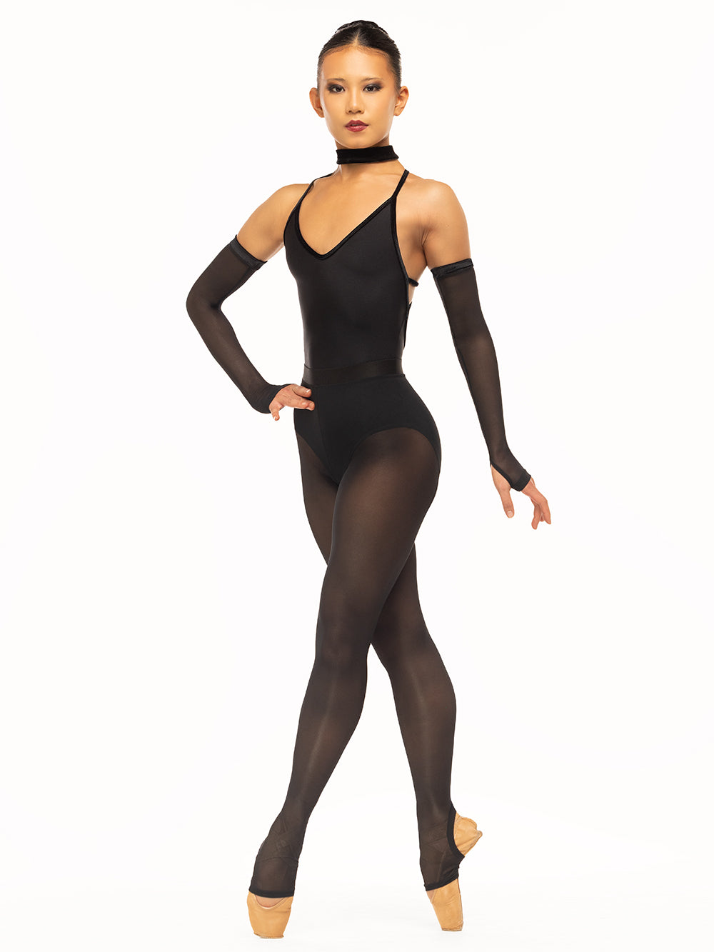 Arm Sleeves Black Mesh Kids RTW | Elevé Dancewear