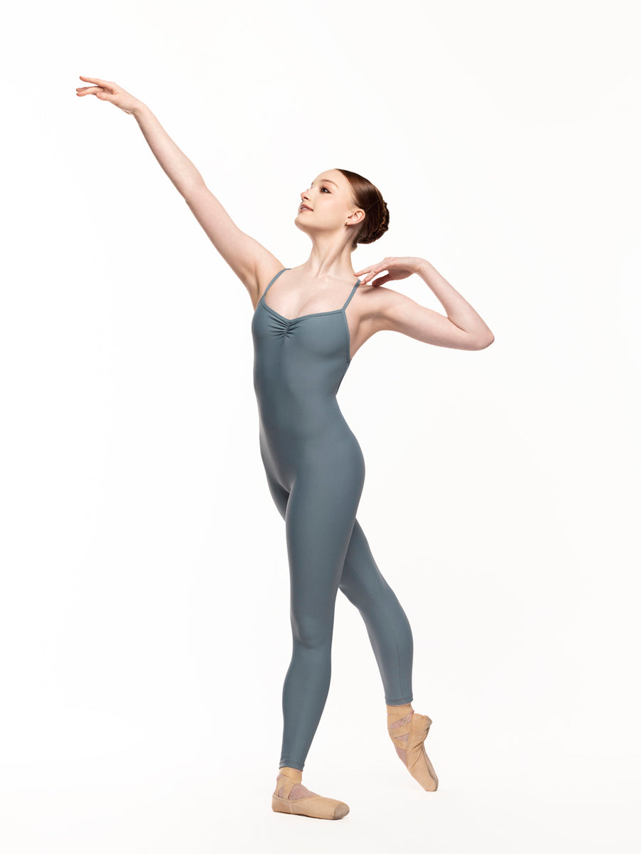 Elevé Dancewear Girls Dark Blue Unitard with Cross Back Straps