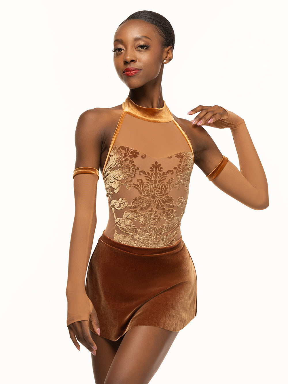 Elevé Dancewear | Tulip Skirt Cognac Velvet Kids RTW