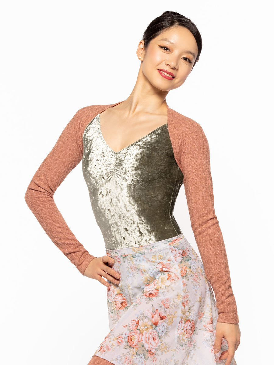 Elevé Dancewear Girls Pink Knit Shrug for Over Dance Costumes