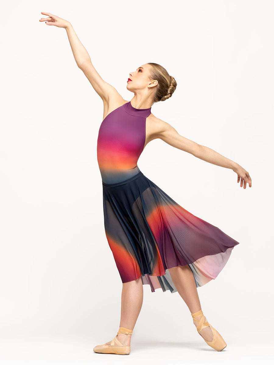 High-Low Circle Skirt Ombre Mesh RTW | Elevé Dancewear